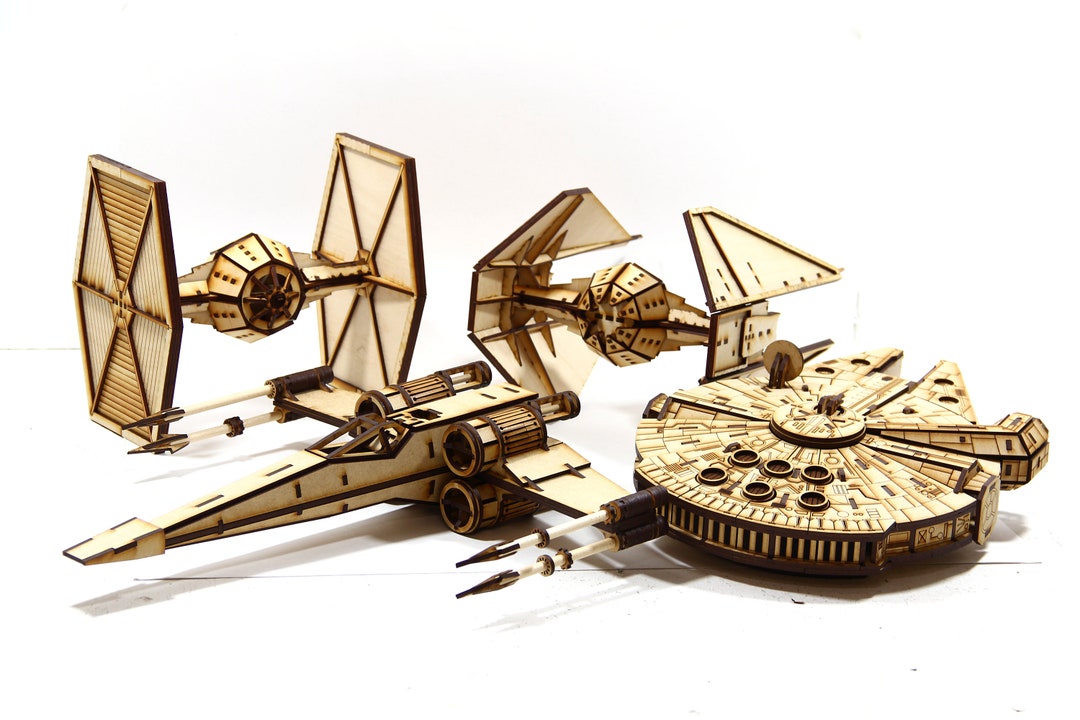 4 3D Spaceship Puzzles | 3mm MDF Wood Puzzles | Self Assembly | NOT ...