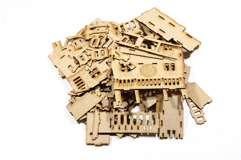 3D Puzzle | Notre Dame Replica | 3mm MDF Wood Board 3D Puzzle | Self ...