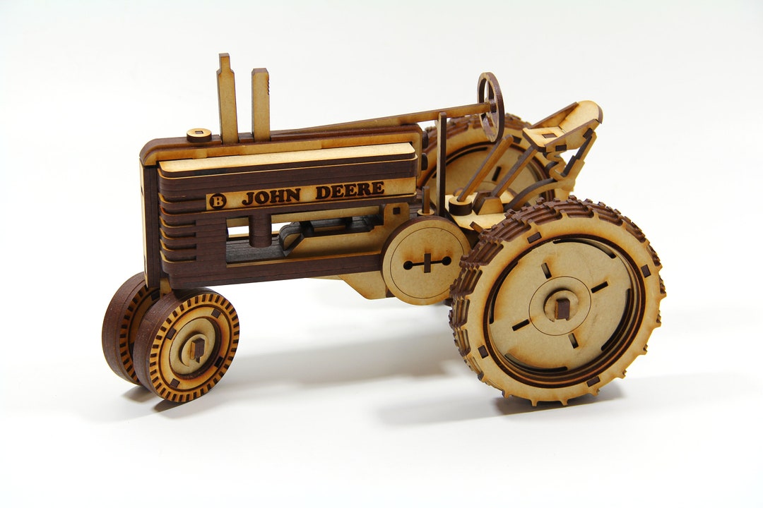 3D Farm Tractor Puzzle: 155-piece MDF Wood Assembly - Etsy