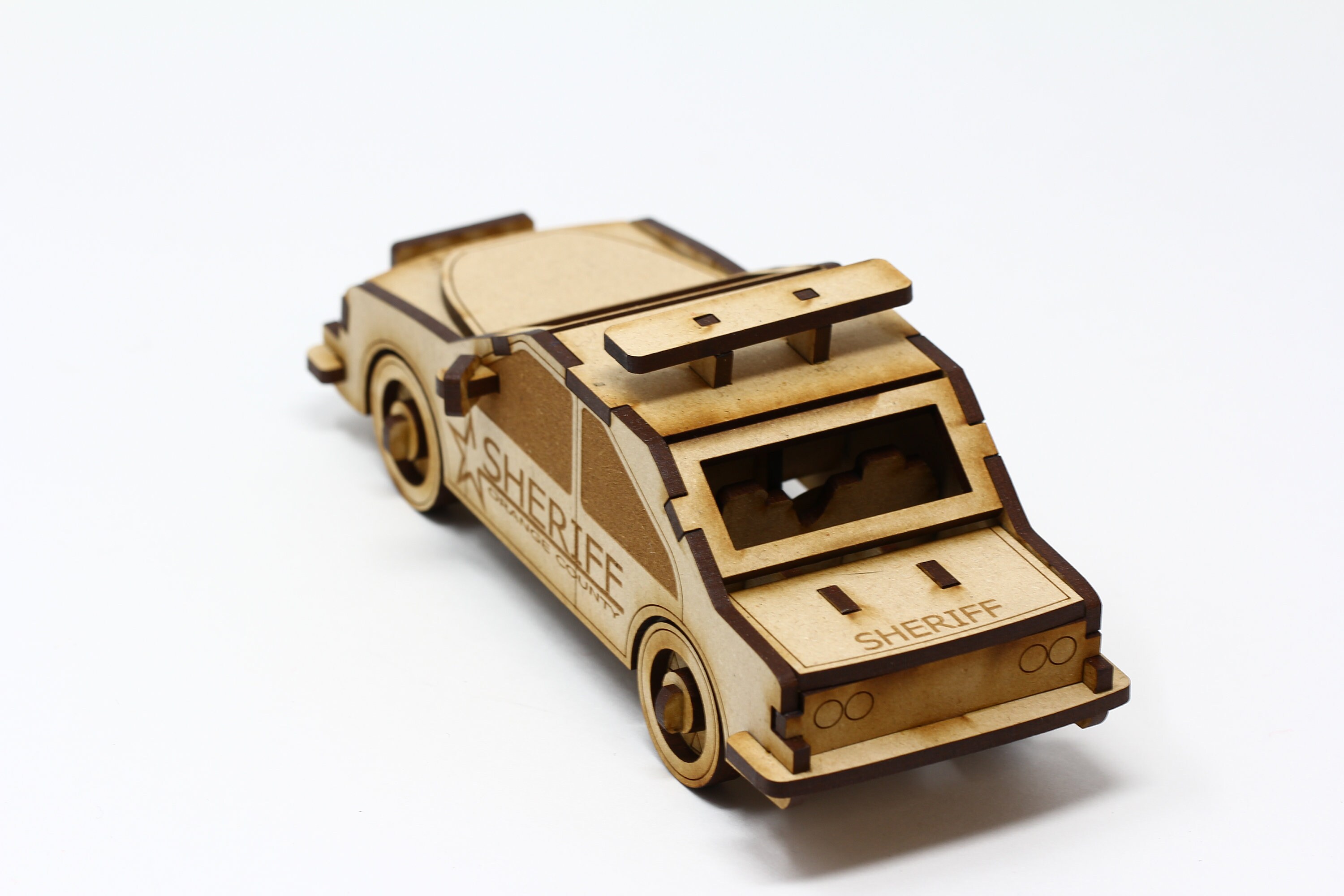 3D Police Car Puzzle: DIY MDF Wood Kit, Personalized - Etsy