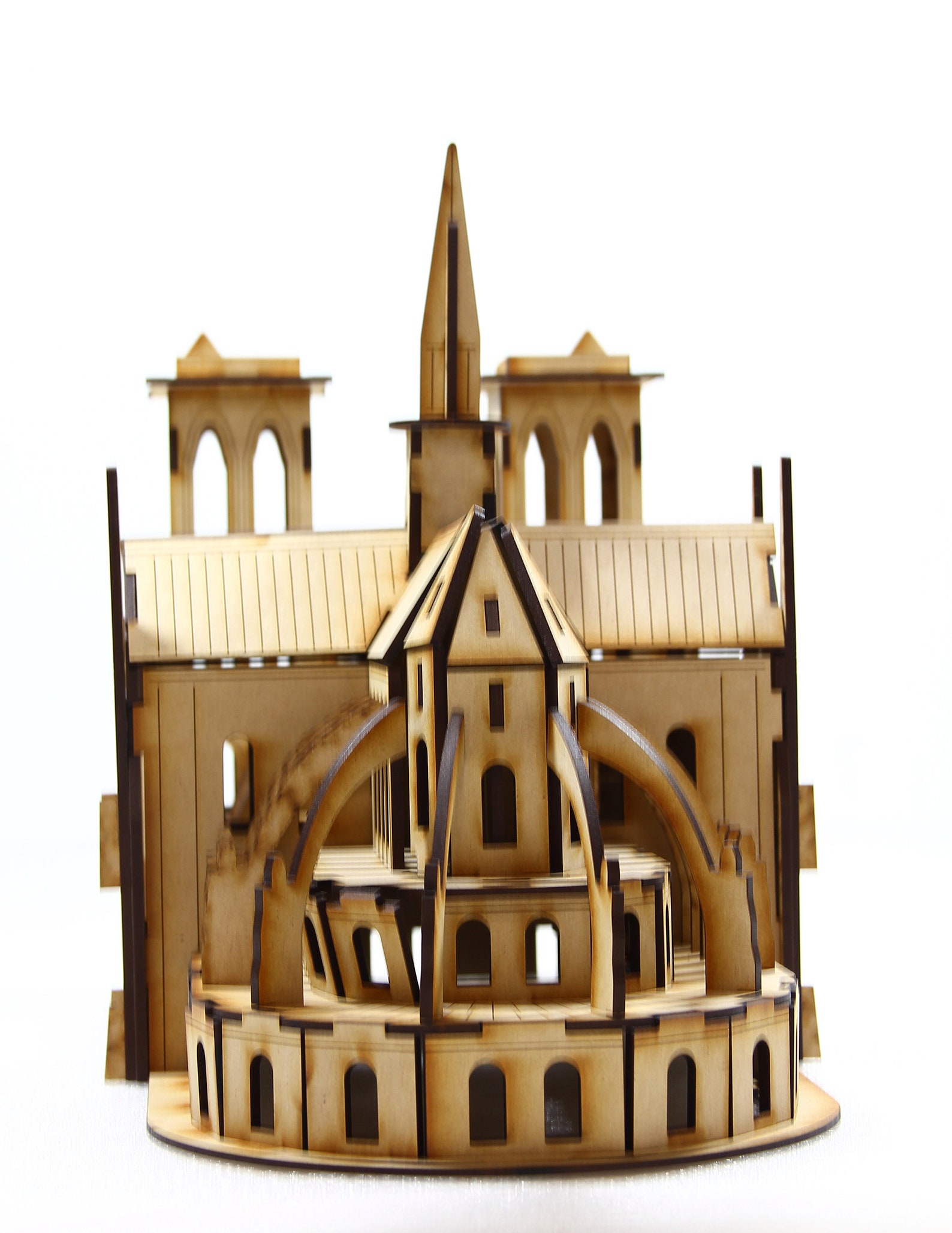3D Puzzle | Notre Dame Replica | 3mm MDF Wood Board 3D Puzzle | Self ...