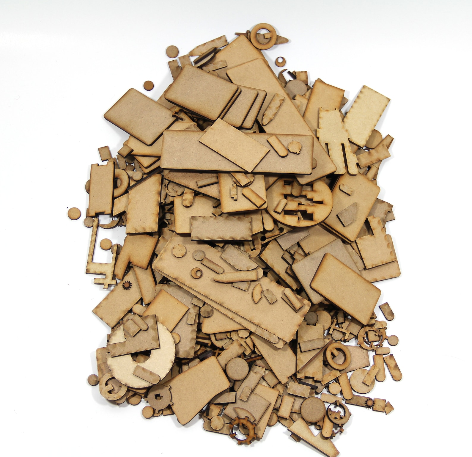 3lb Laser Cut MDF Wood Scraps | Craft Blanks for Jewelry, Models - Etsy