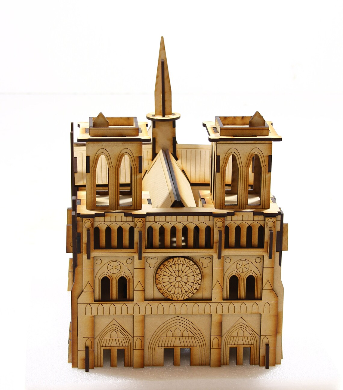 3D Puzzle | Notre Dame Replica | 3mm MDF Wood Board 3D Puzzle | Self ...