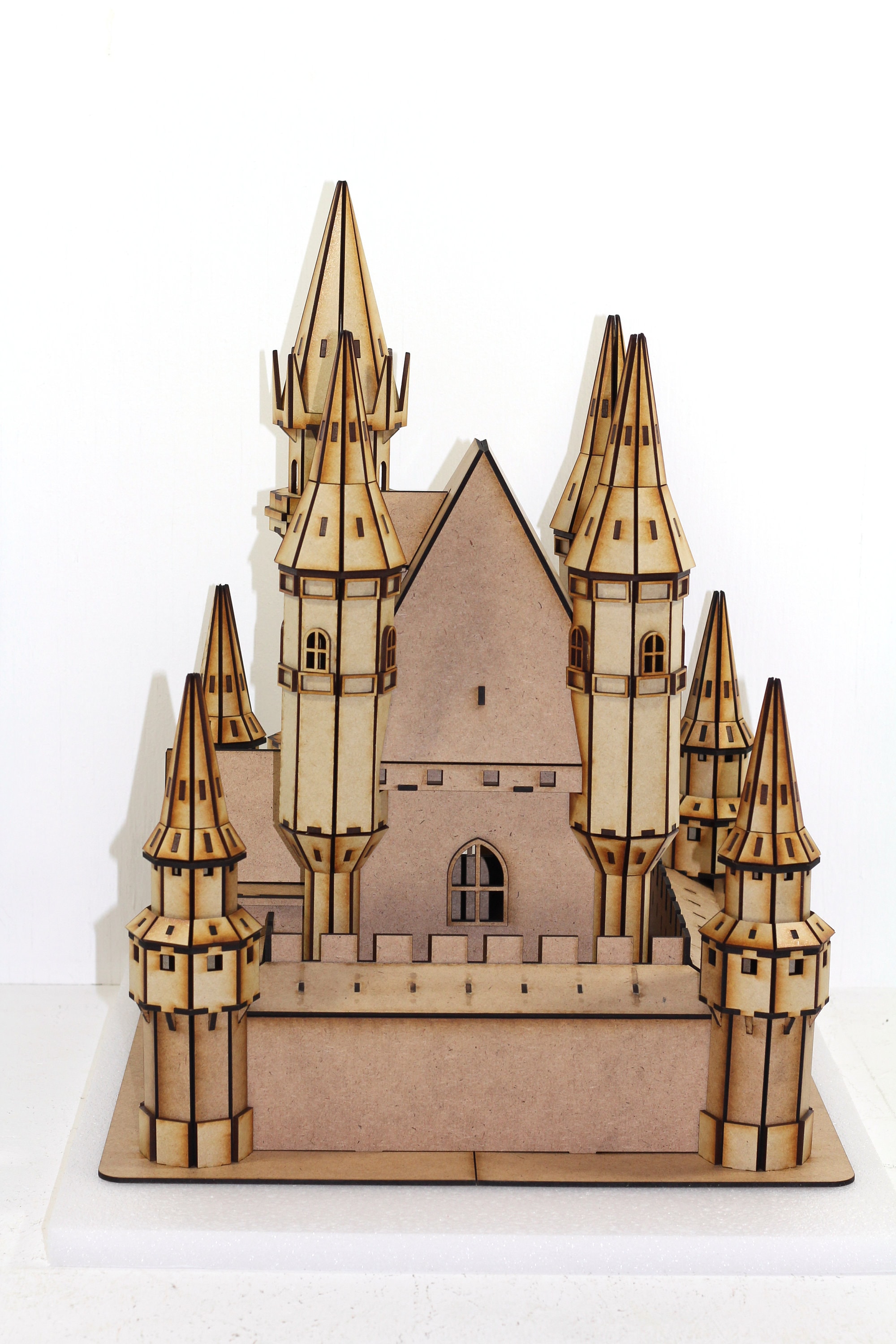 Castle 3D Puzzle Castle 3D Model Puzzle 3mm MDF Wood 3D | Etsy