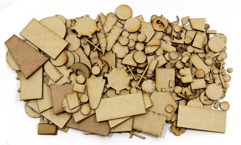 Laser Cut MDF Wood Scraps | Craft Blanks, Jewelry Making (1 Lb ...