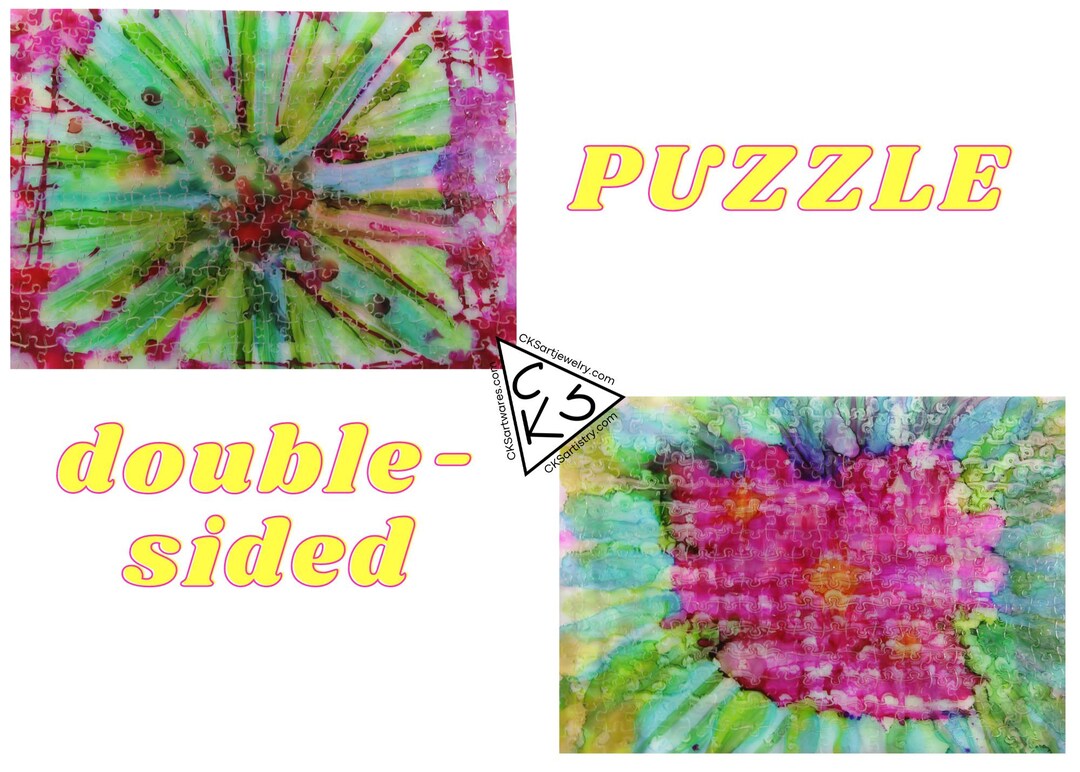 Jigsaw Puzzle Double Sided Hand Painted Acrylic Laser Cut Acrylic ...