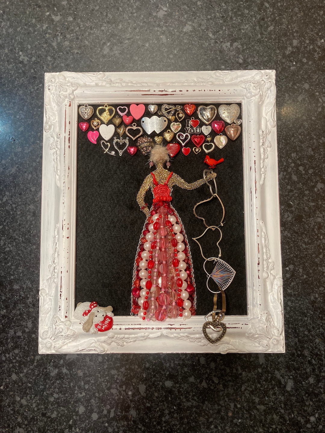 SALE! Jewelry Art Framed Jewelry Art Valentine's Day Gift for Her ...