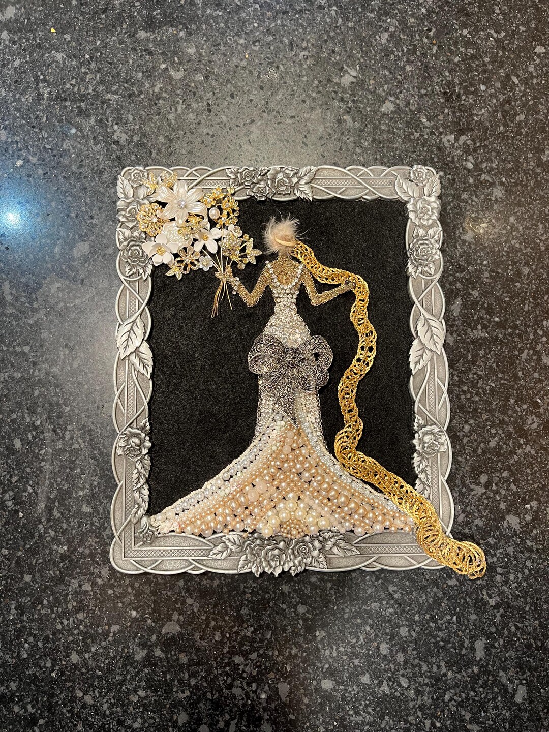 Bride Jewelry Art Framed Vintage Jewelry Art Framed Jewelry Art Picture ...