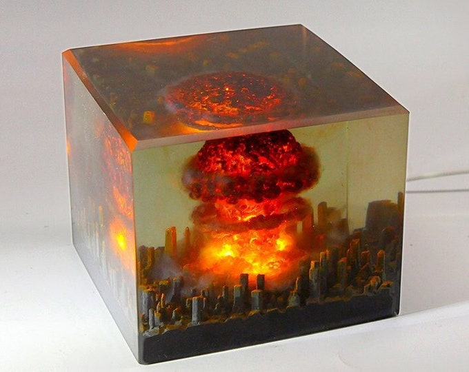 Resin Sculpture Fallout Atomic Bomb Nuclear Explosion Bomb Mushroom ...