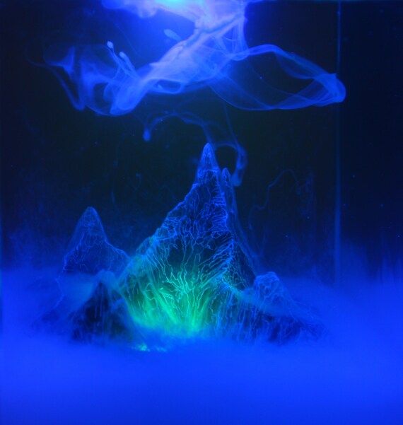 Lighting Gift for Her Resin stone Light Art Light Home Decor Art Resin ...