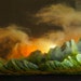 Epoxy Resin Sunrise Sunset Lamp Night Light Diorama Sculpture Snow ...