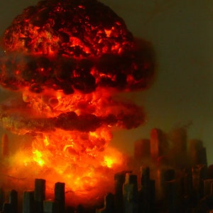 Resin Sculpture Fallout Atomic Bomb Nuclear Explosion Bomb Mushroom ...