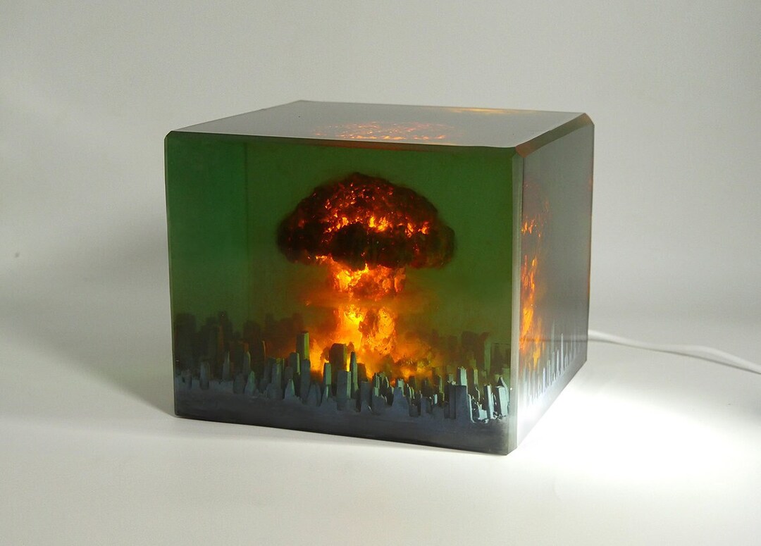 Resin Sculpture Nuclear Explosion Bomb Mushroom Cloud Model - Etsy ...