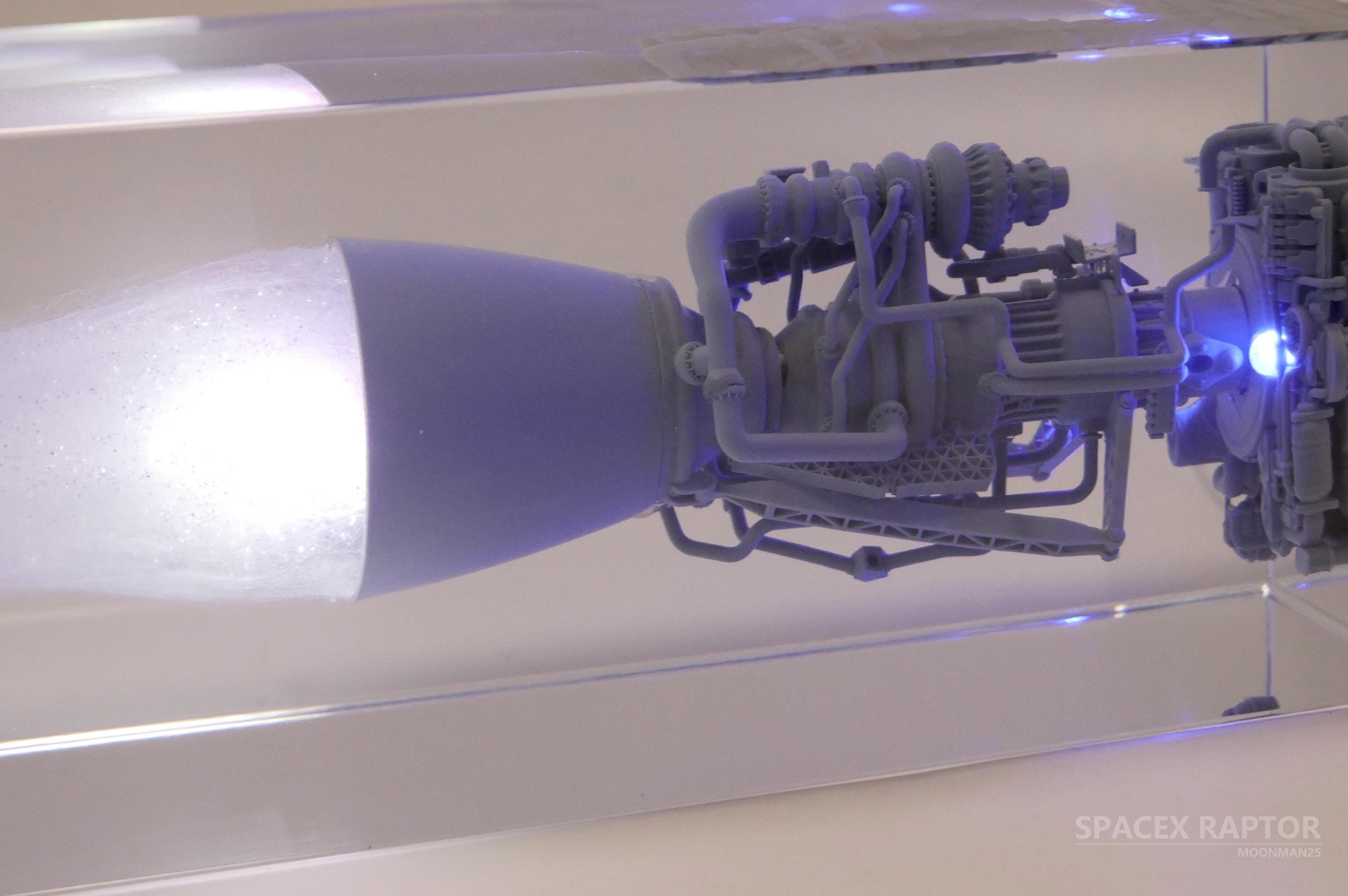 Spacex Raptor Engine Resin Diorama Lamp, Starship Rocket Sculpture - Etsy