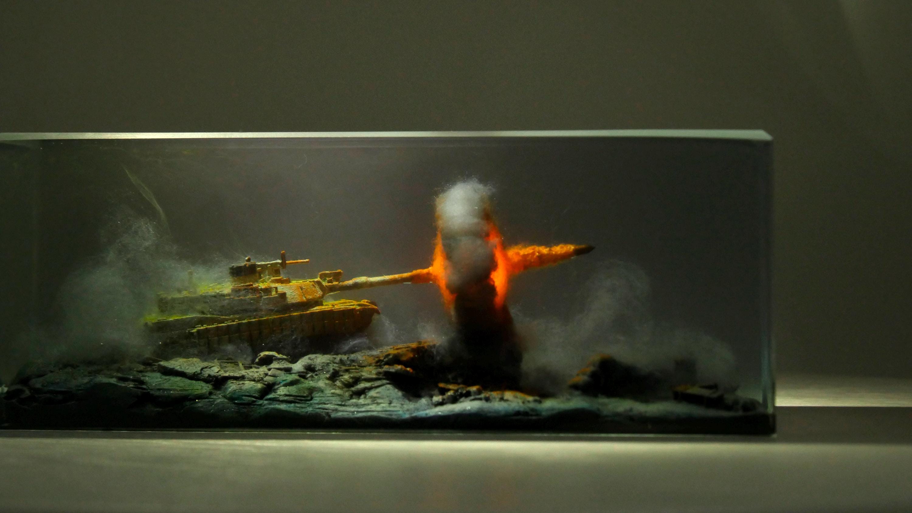 M1A2 Abrams Tank Resin Diorama Lamp, Unique Military Sculpture - Etsy