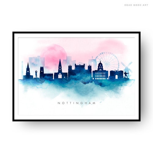 Nottingham Skyline Art Print - Etsy