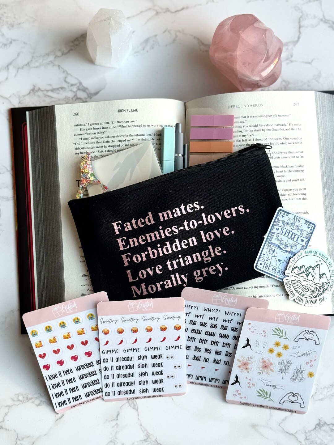Book Annotation Kit (variety of Designs) | Bookish, Gift, Tropes ...