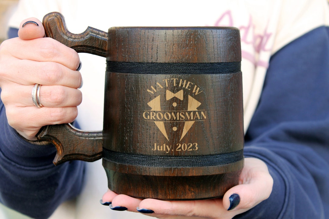Custom Groomsmen Gift Personalized Beer Mug Bridal Party - Etsy