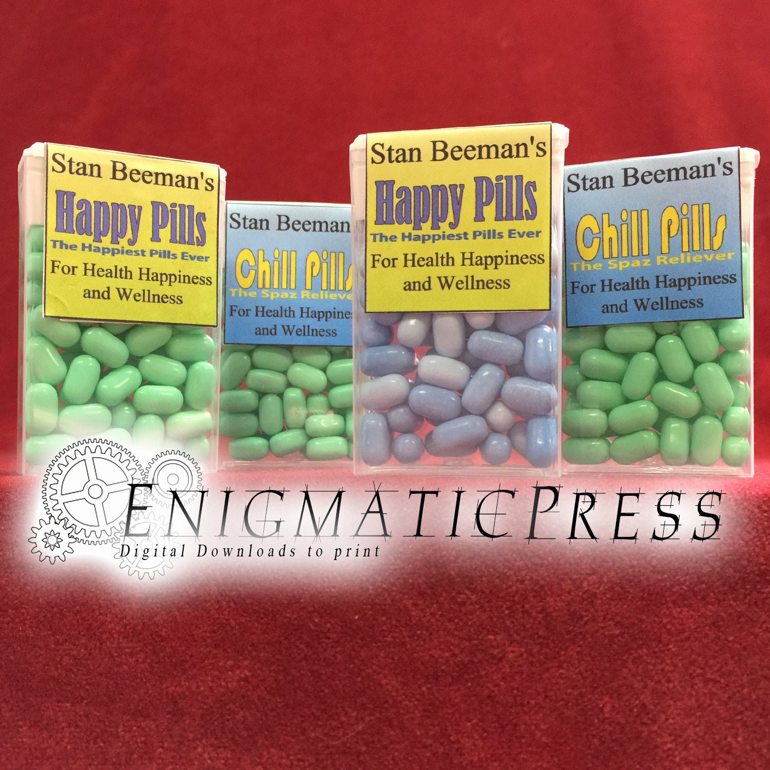 Editable Chill and Happy Pills DIY Tic Tac Labels Digital - Etsy