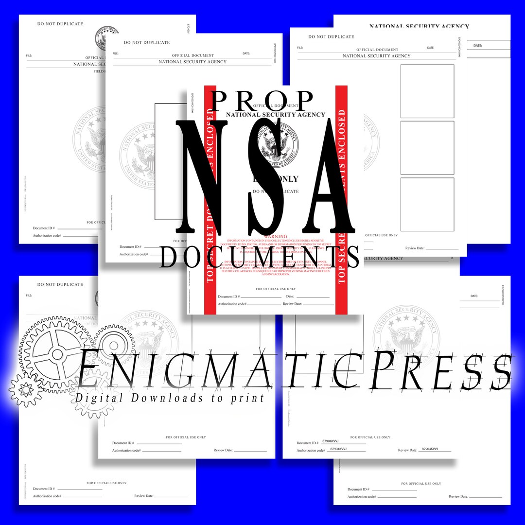 9, NSA Style Prop Document Graphics, Film, Cosplay, Diy, Home Printable ... 9, NSA Style Prop Document Graphics, Film, Cosplay, Diy, Home Printable ...