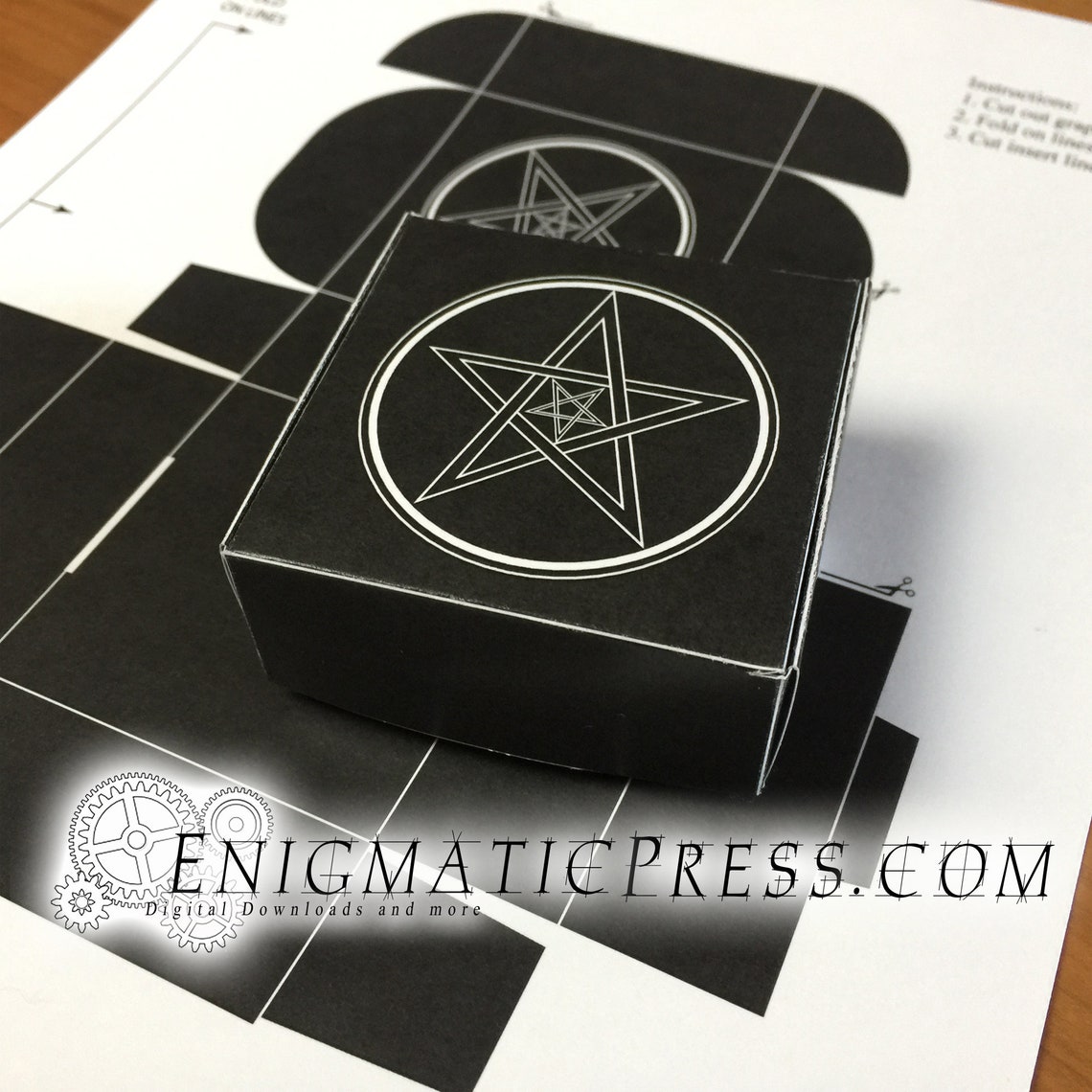 Pentagram Candy Gift Box Printable Fun DIY PDF Digital | Etsy