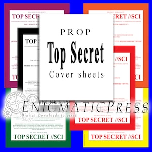 Top Secret Style Prop Coversheet Graphics, Film, Cosplay, Diy, Home ...