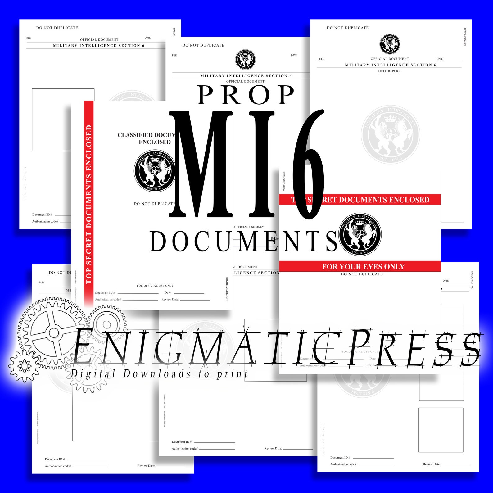 8 MI6 Bond Style Prop Document Graphics Film Cosplay Diy - Etsy UK