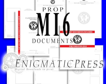 8 FBI Style Prop Document Graphics Film Cosplay Diy Home | Etsy