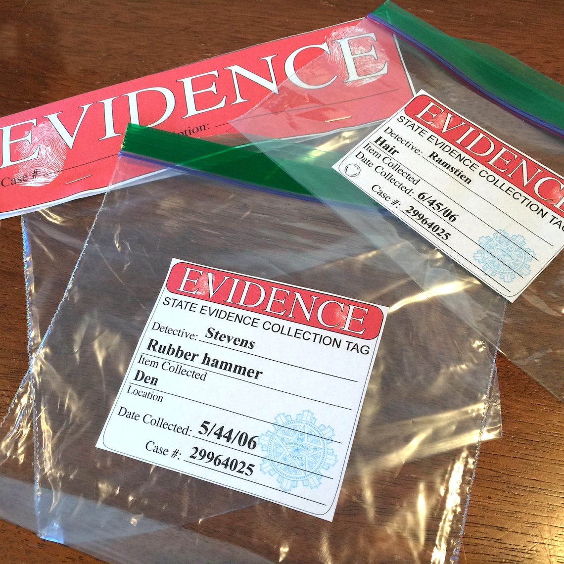 Evidence Labels Set Crime Themed Forensic Labels and Evidence - Etsy Canada