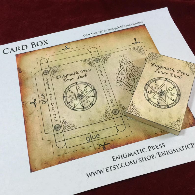 32 Aged Zener Cards, Poker Size Memory / ESP Game, Full Deck, Home ...