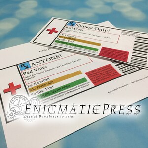 Editable Prescription Red Vines Labels, Fit Red Vine Tub, Large ...