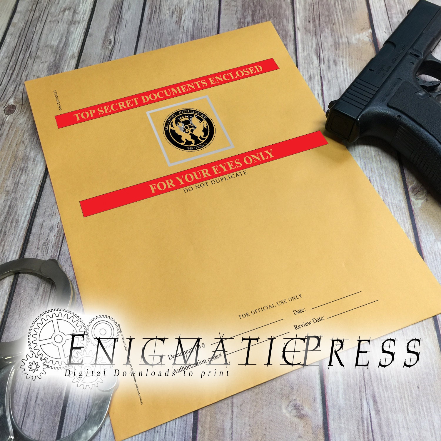 2, Bond Style Top Secret MI6 Graphics for 9x12 Envelope, Diy, Home ...