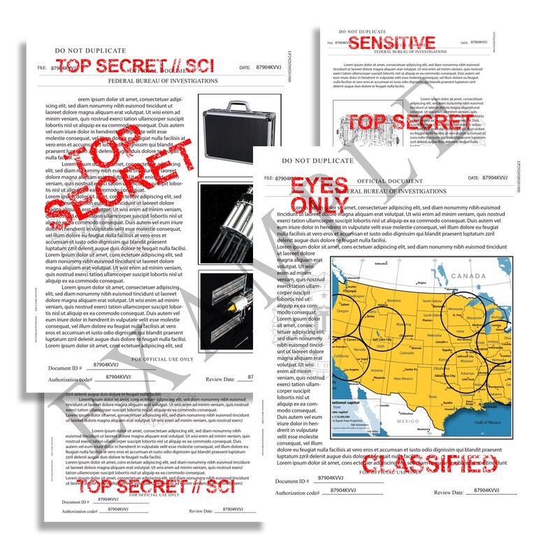 10 Top Secret Style Stamp Graphics Film Cosplay Diy Home - Etsy