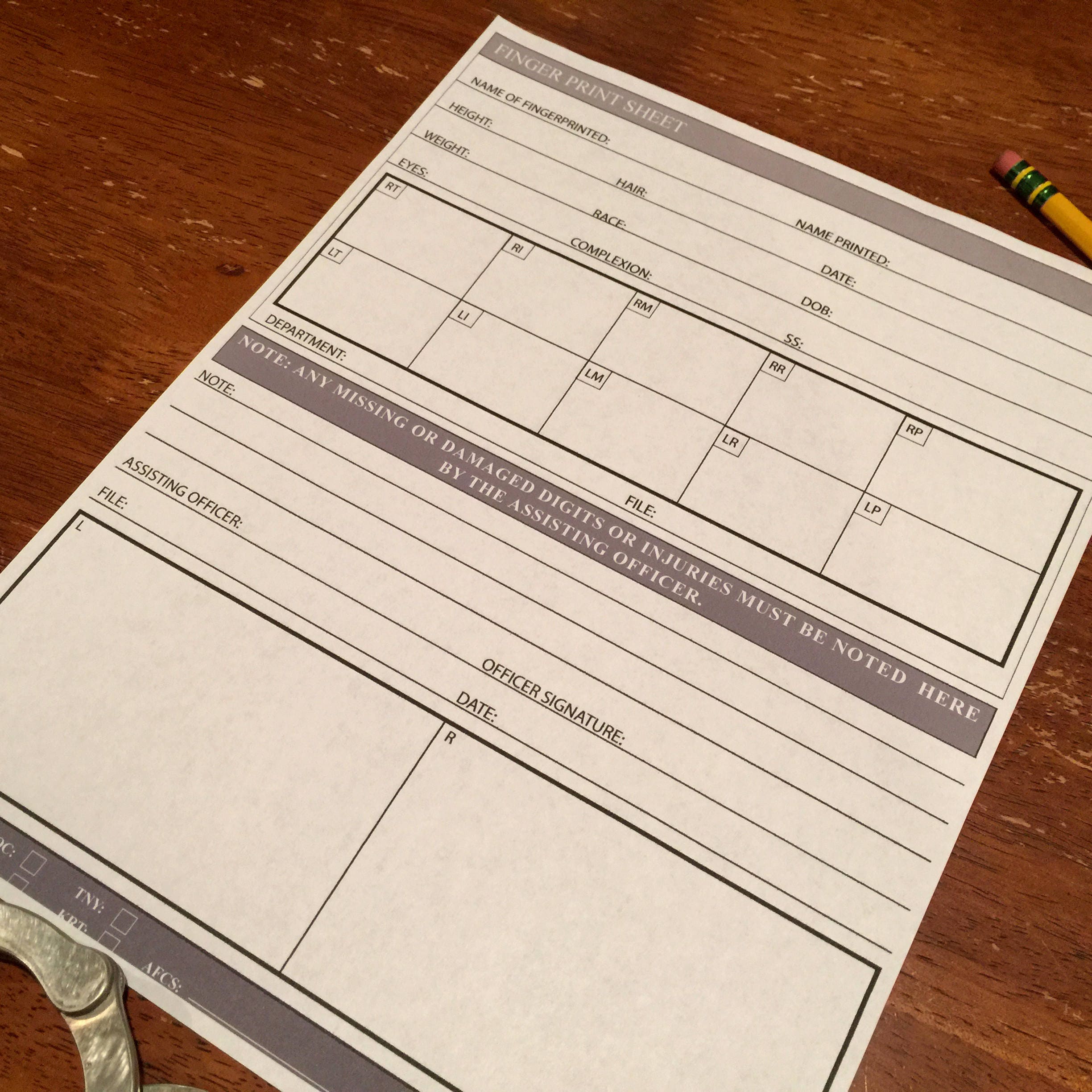 5 Pages Authentic Police Documents Incident FBI Coroner - Etsy