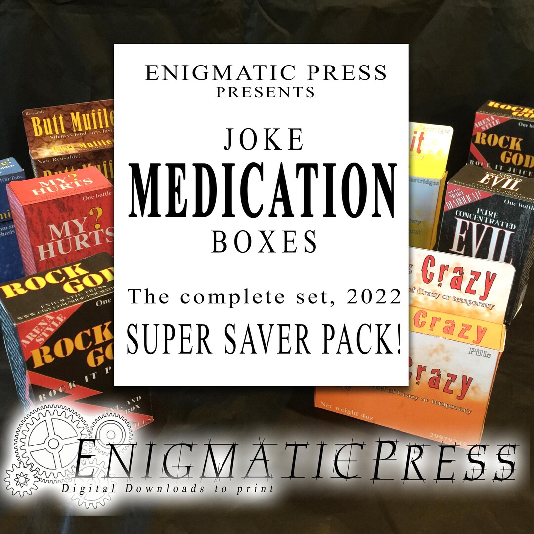 22 Joke Medication Boxes, Super Saver Pack, DIY Gag Gift Boxes, Party ...