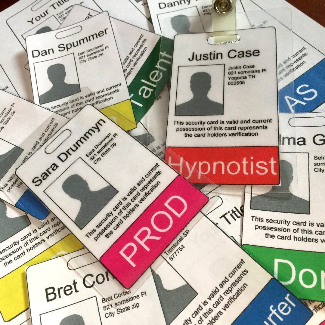 9 Easy Editable Badge Buddies, With Picture Area, Home Printable Ids ...