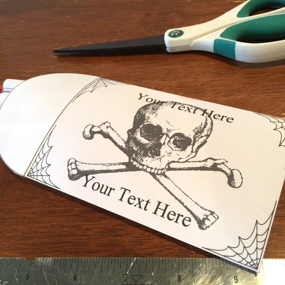 Skull Envelope Personalized Easy Diy Small Home Printable | Etsy