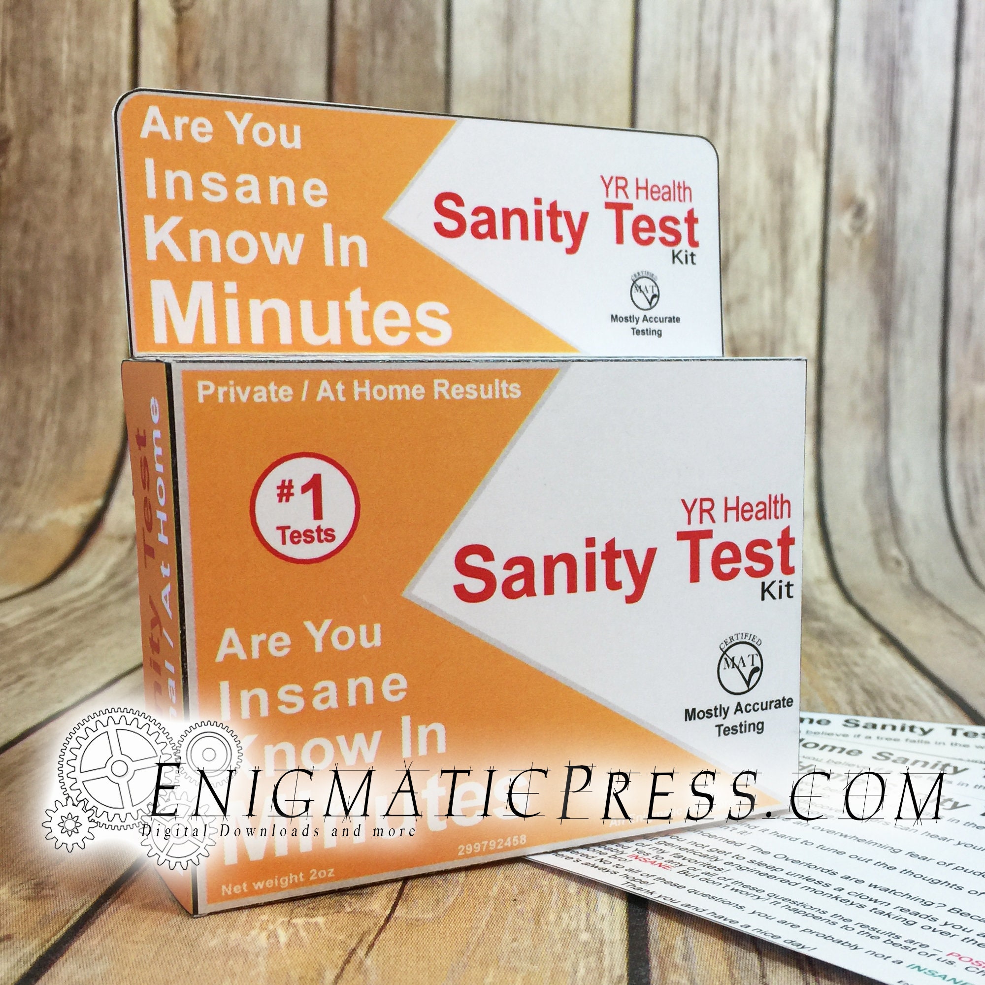 The Sanity at Home Test Kit! DIY Fake Medication Gift Box, Funny Prank ...