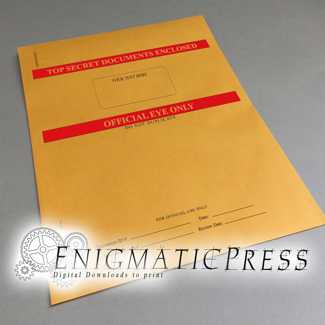 2 Top Secret Envelope Graphics for 9x12 Envelope Diy Home - Etsy