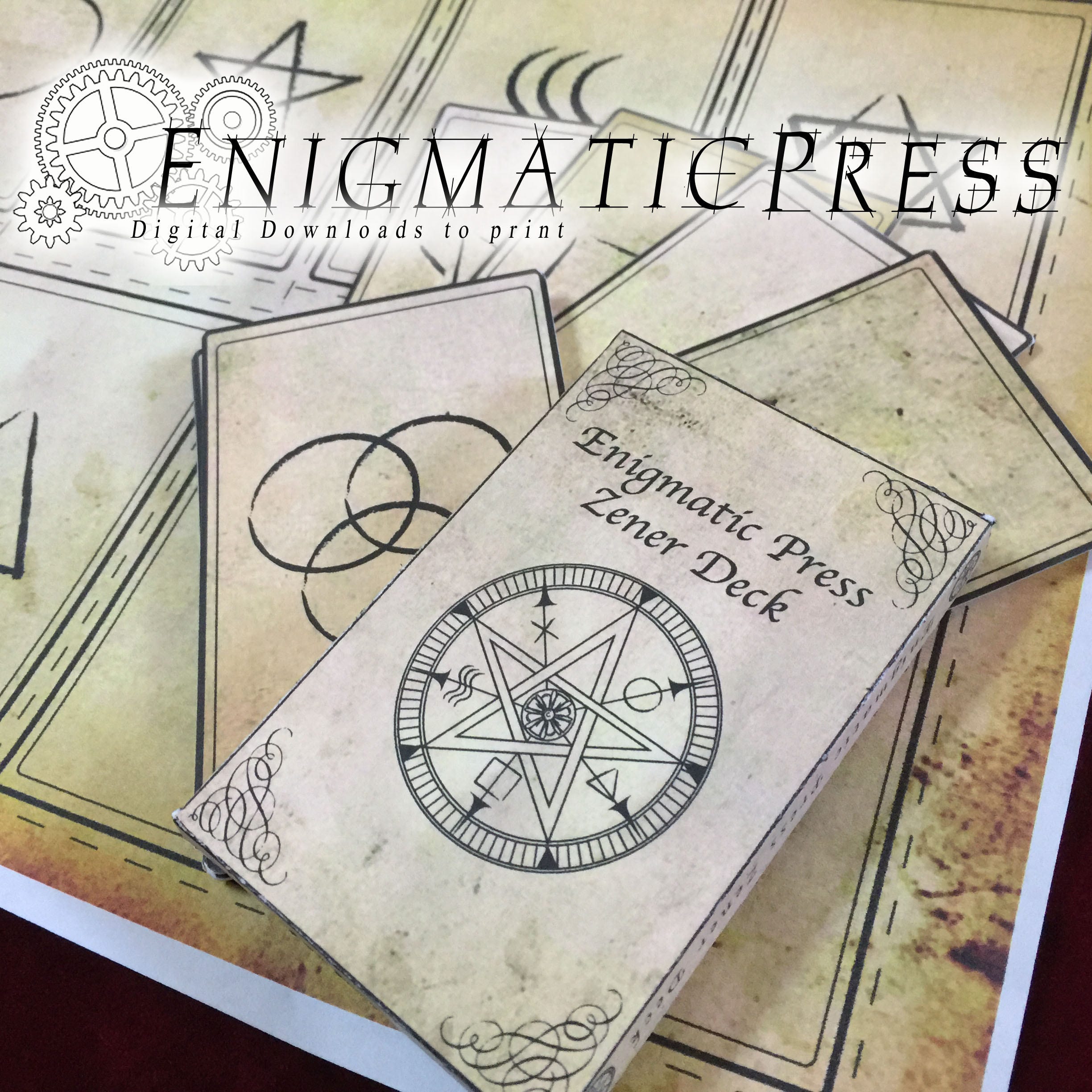 32 Aged Zener Cards, Poker Size Memory / ESP Game, Full Deck, Home ...