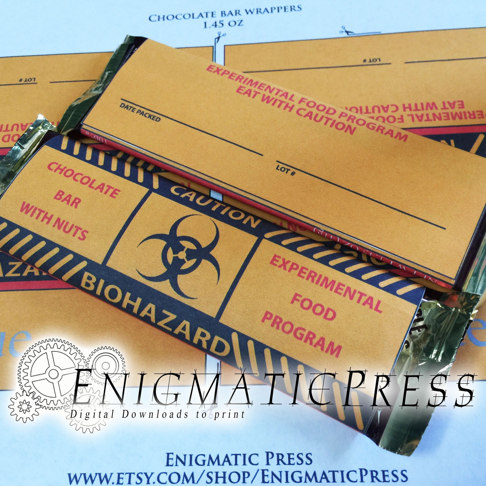 Biohazard Experimental Style Chocolate Bar Labels Fit 1.45oz - Etsy