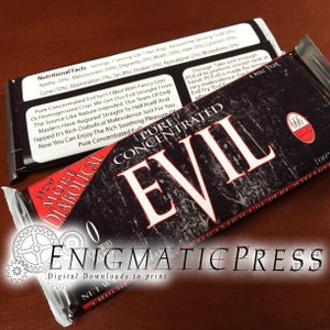 Pure Concentrated Evil Style Chocolate Bar Wrappers, Fits 1.45oz and 1. ...