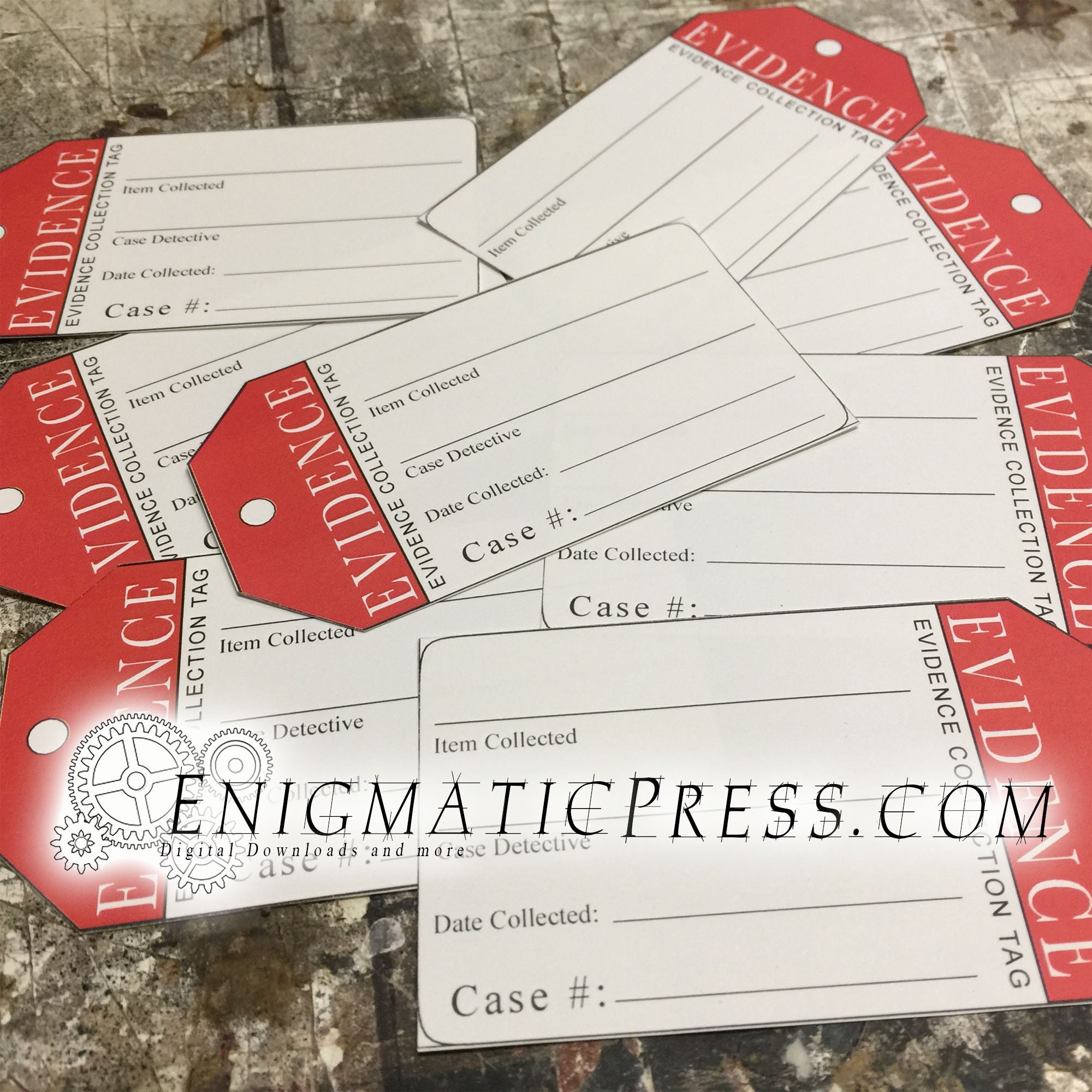 5 Piece Crime Scene Evidence Set Yellow Markers Envelopes | Etsy