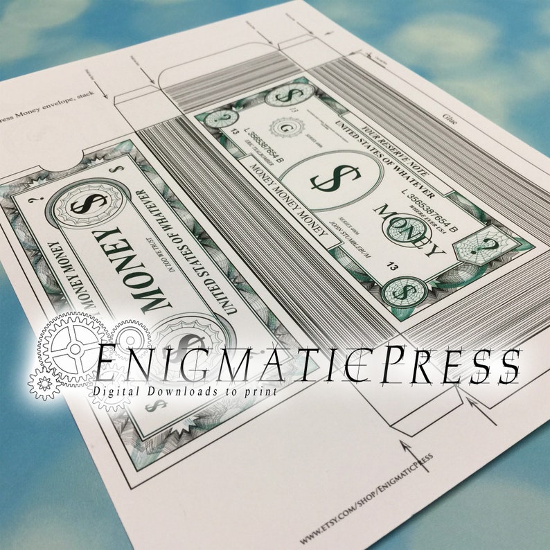 Stack of Money Gift Box Editable Printable Fun DIY PDF - Etsy