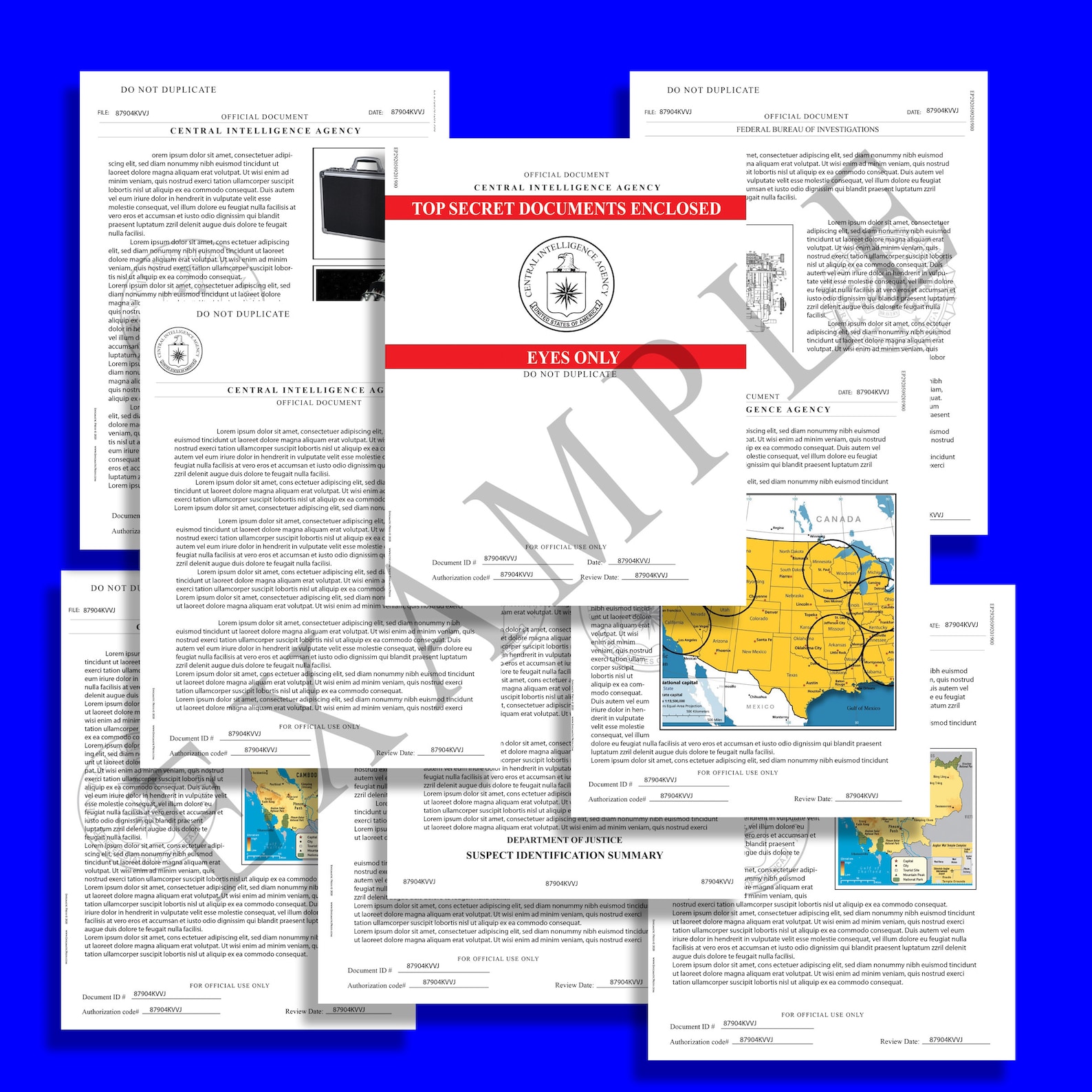 9, CIA Style Prop Document Graphics, Film, Cosplay, Diy, Home Printable ...