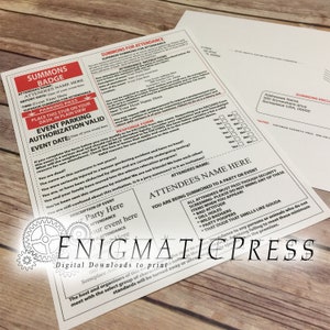 Prank Jury Summons Party Invitation, DIY Editable PDF Instant Digital ...