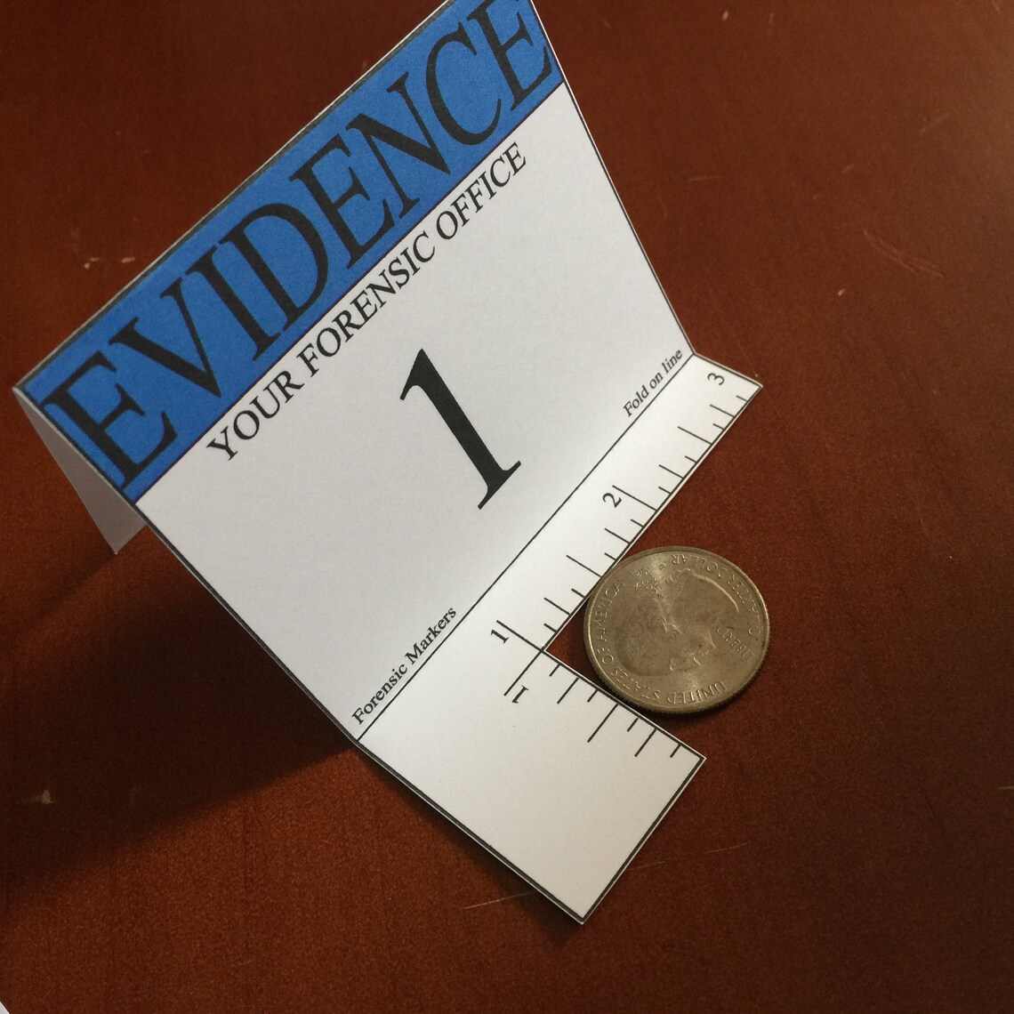 3 Crime Scene Evidence Marker Set Place Cards Blue - Etsy