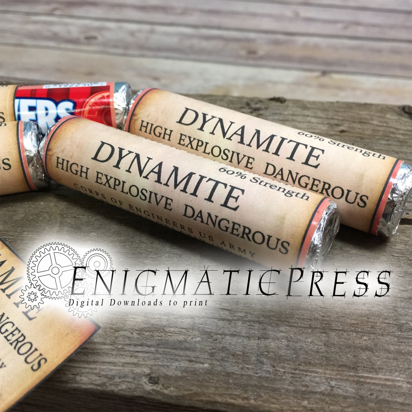 6 Dynamite TNT Styles Lifesavers Labels Candy Wrappers, Easy DIY PDF ...