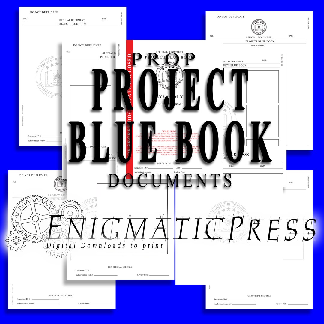 9, Project Bluebook Style Prop Document Graphics, Film, Cosplay, Diy ...