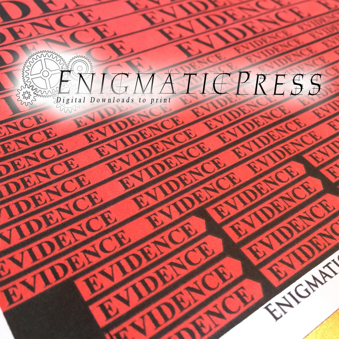 Assorted Evidence Sticker Strip Labels on 1 PDF Home - Etsy